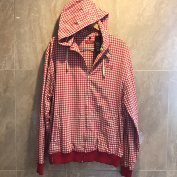 Lugz | Jackets & Coats | Hoodie Jacket Red Checker | Poshmark